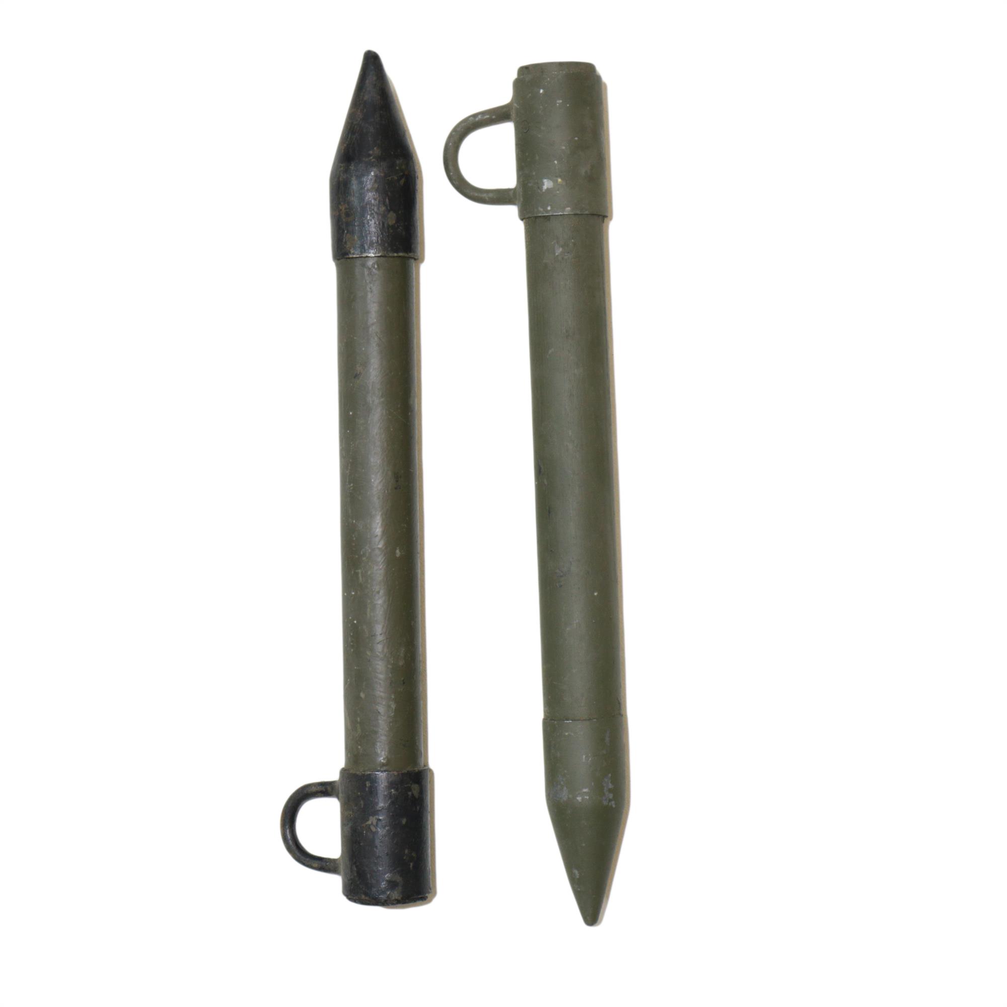 2 x Vintage German Army Wooden Tent Poles OD Green Heavy Duty - Surplus ...