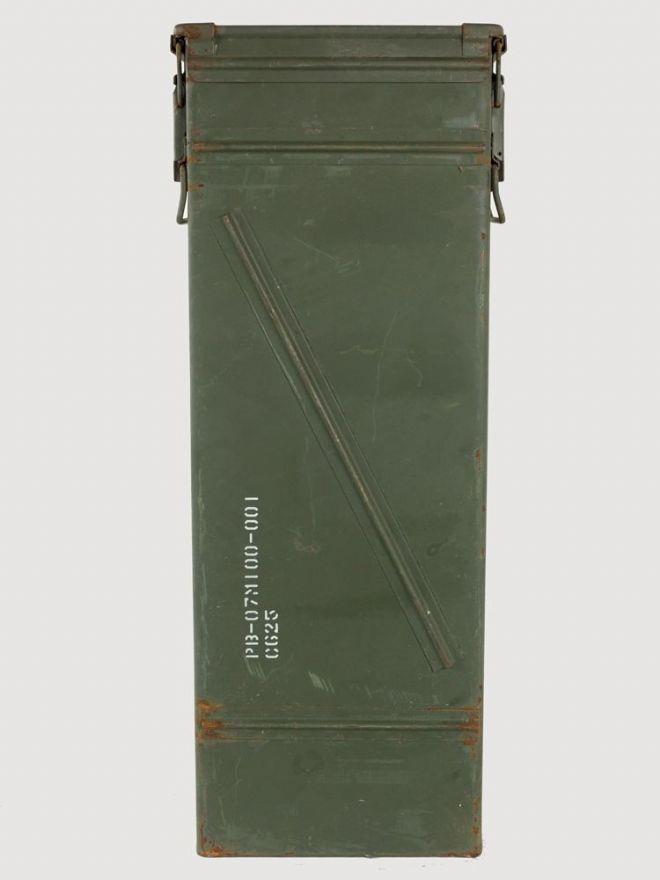 Army military surplus heavy duty steel double mortar tube ammo case box ...