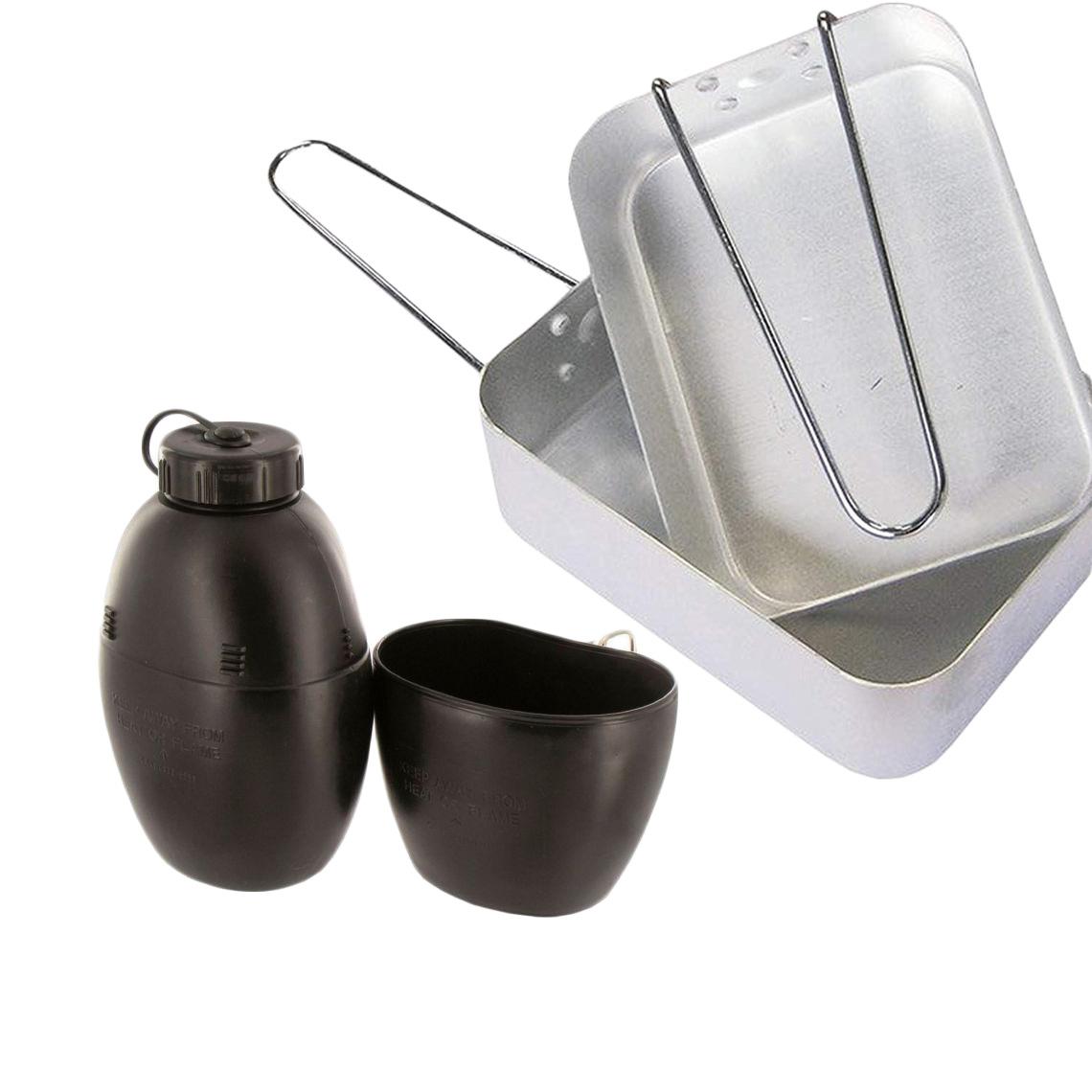 British Army Style 58 Pattern Water Bottle plus cup and Mess Tins Brand ...