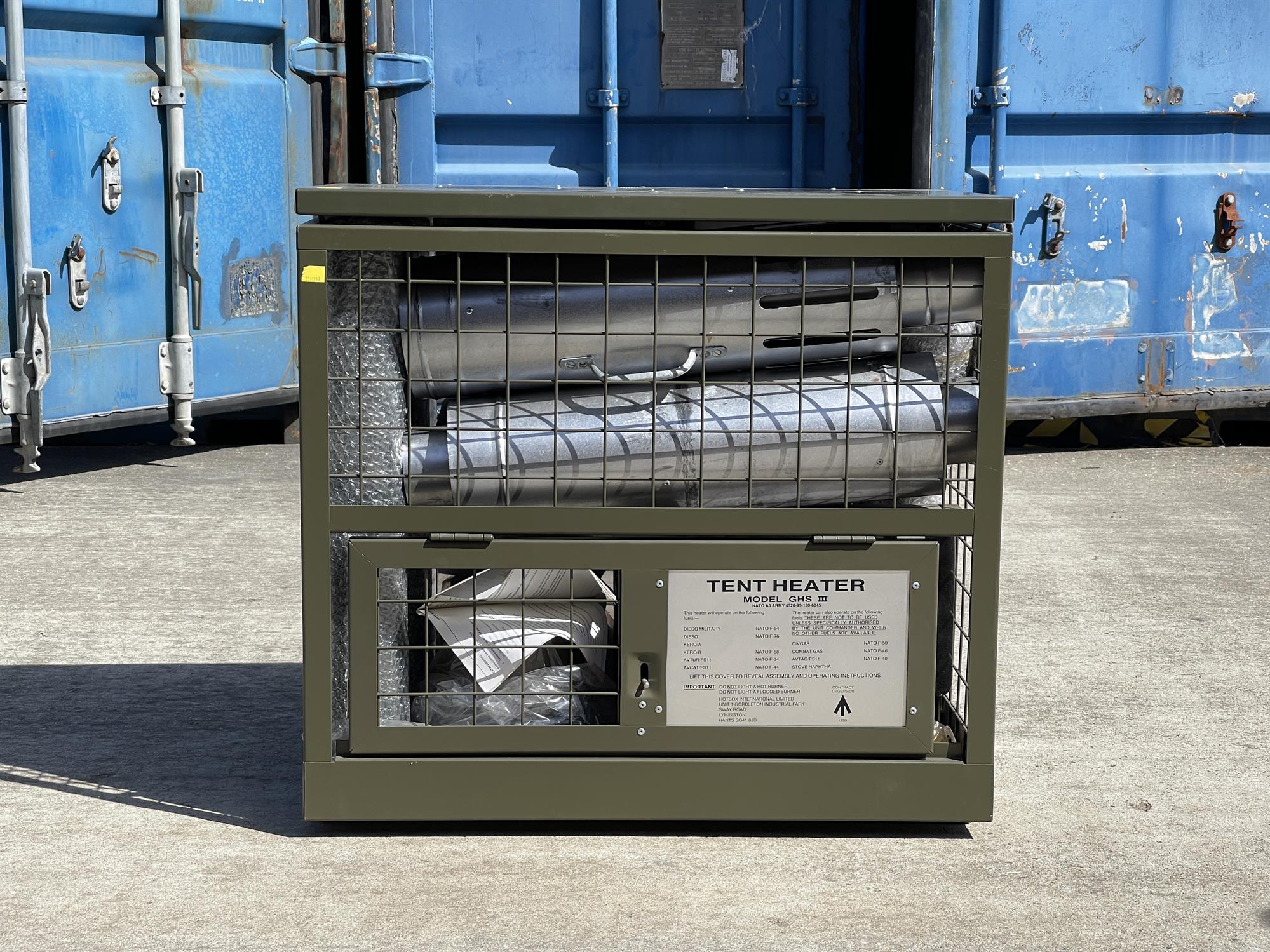 British Army Surplus GHSIII Diesel Tent Heater Garage Workshop Space ...