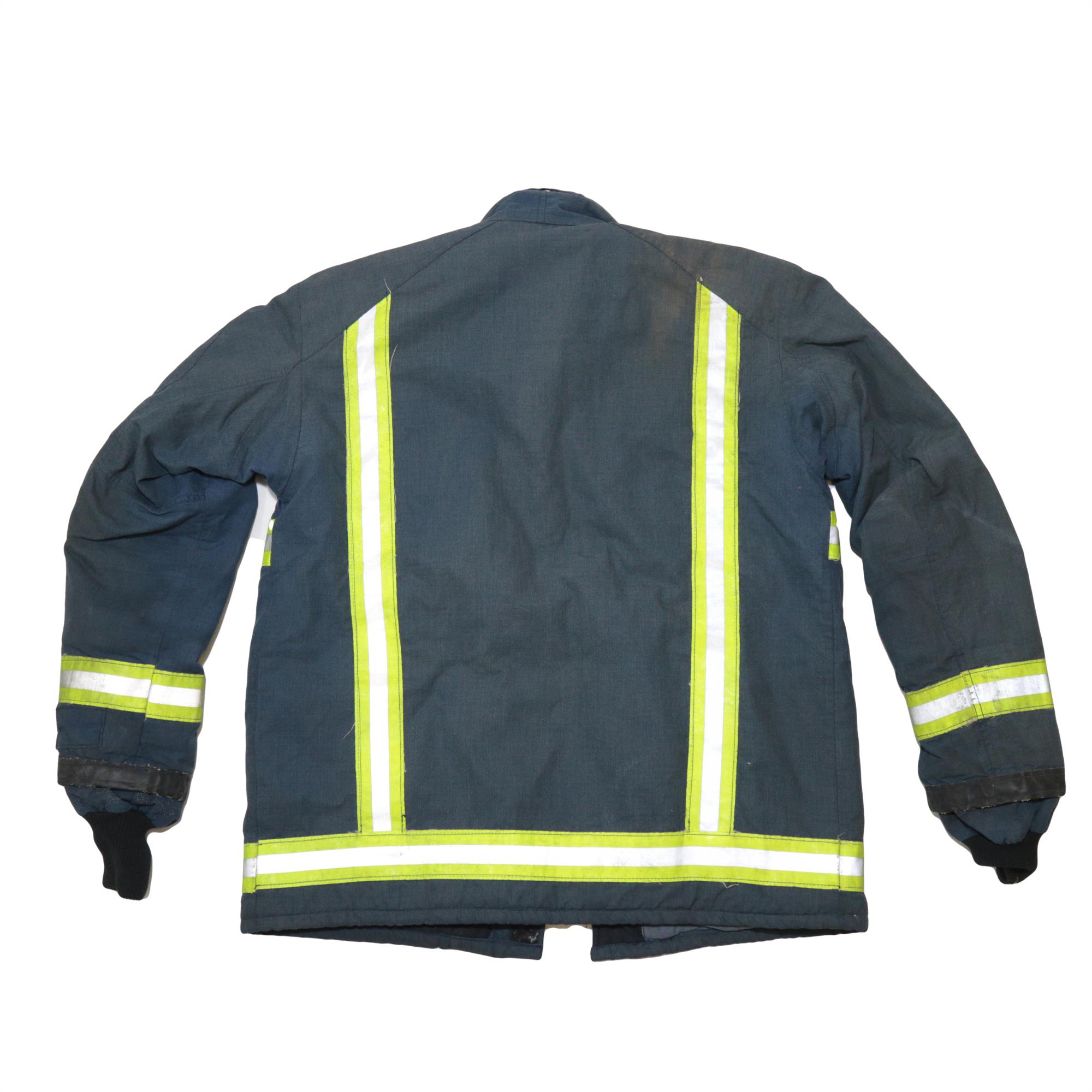 British Fire Service Blue Tunic Jacket Reflective Firefighter - Surplus ...