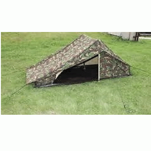 Dutch army surplus CANVAS woodland camouflage tent pup 2 man ...