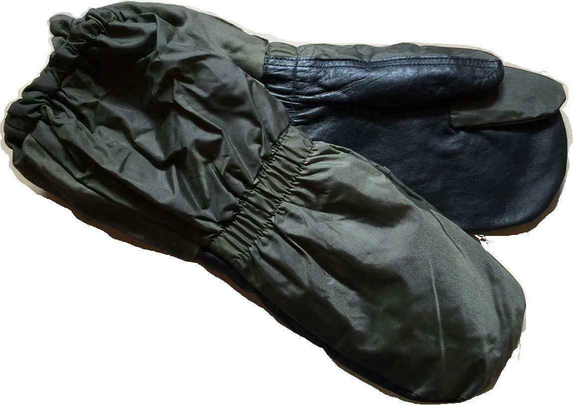 French army surplus cold weather lined mitts gloves separate trigger ...
