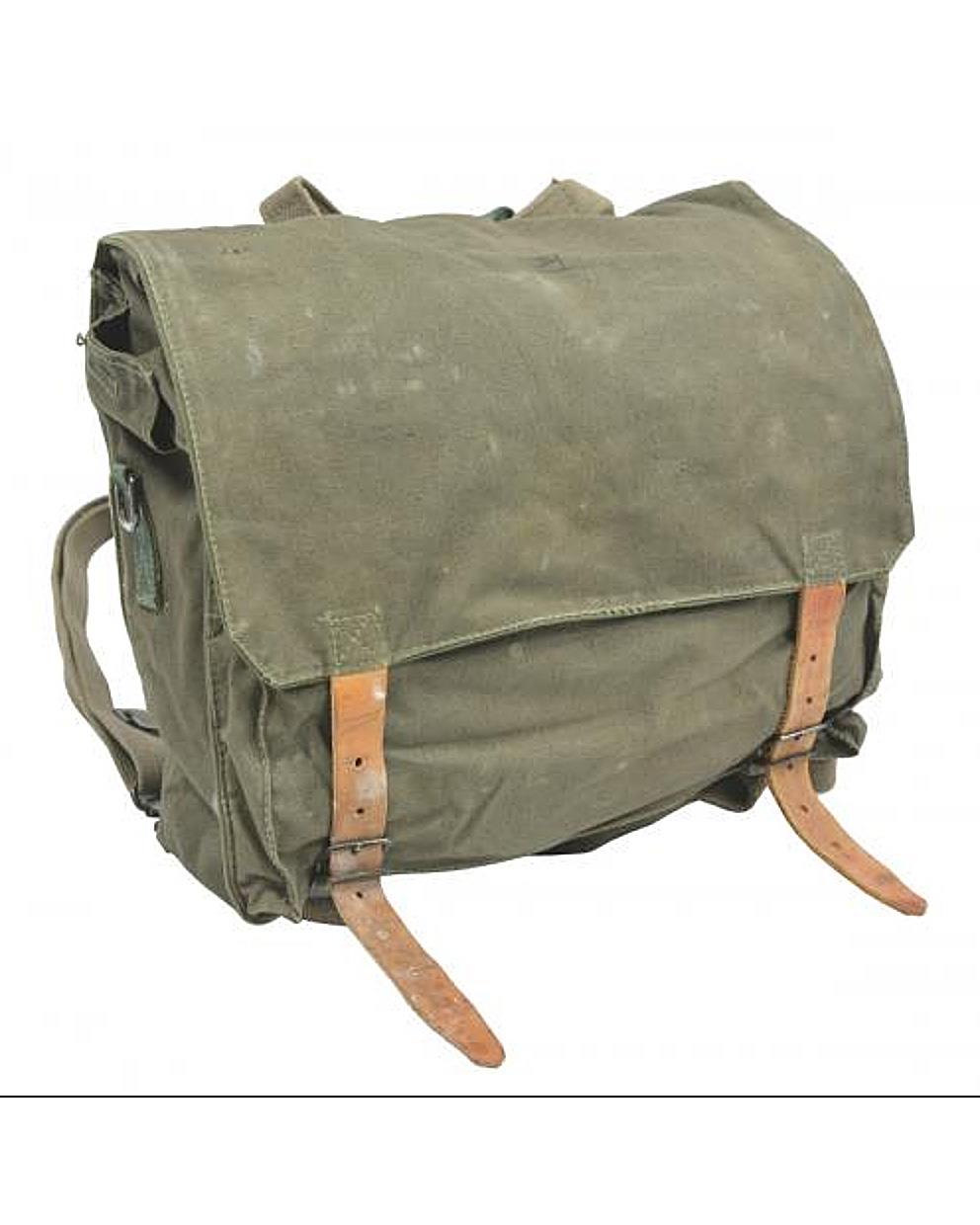 Genuine Serbian Army Surplus OD Green Canvas Vintage Rucksack Bag ...