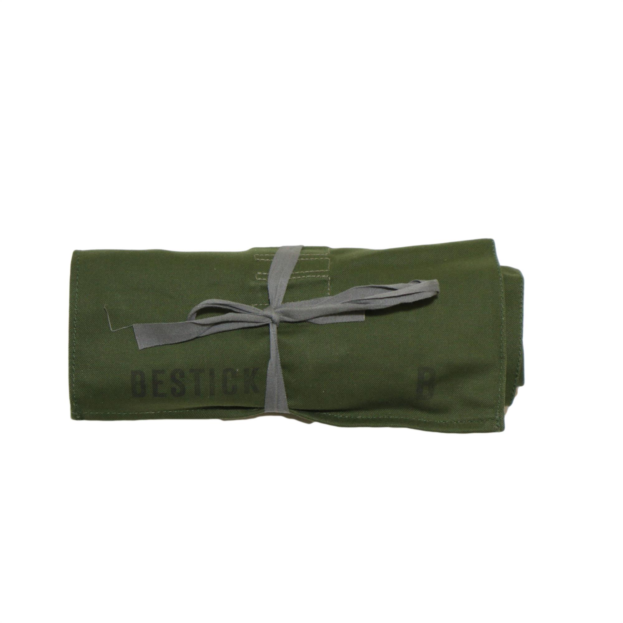 Genuine Swedish Army Surplus Tool Cutlery Roll Canvas Vintage Olive ...