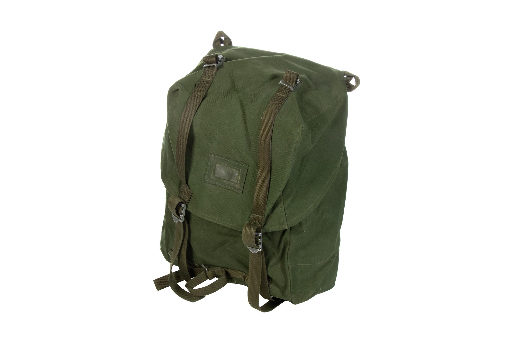 Genuine Swedish Army Surplus Vintage 35 Litre Canvas Rucksack Green ...