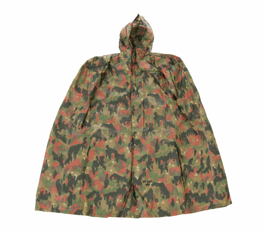 Genuine Swiss army surplus alpenflage camouflage poncho - Surplus & Lost