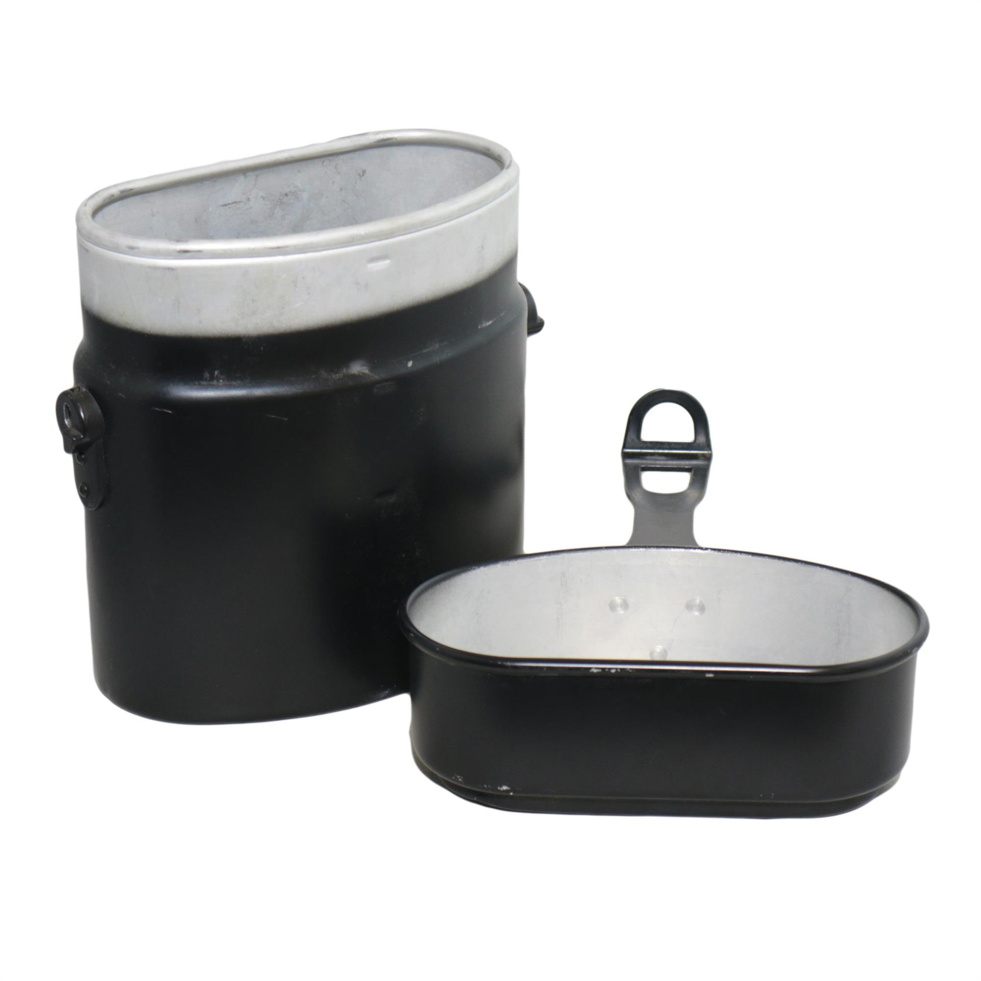 Genuine Swiss Army Surplus Black Metal Mess Tin 2 Part Rare - Surplus ...