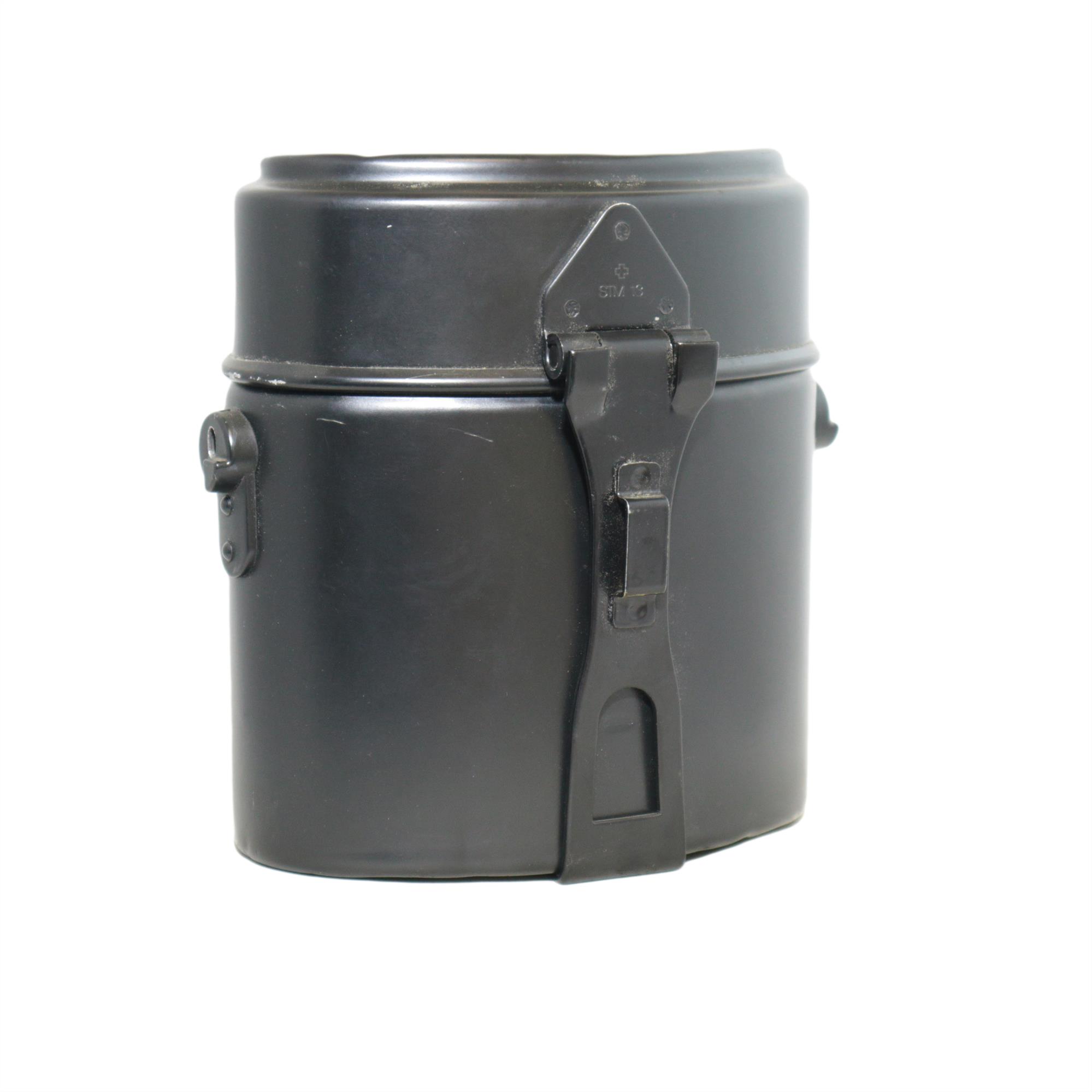 Genuine Swiss Army Surplus Black Metal Mess Tin 2 Part Rare - Surplus ...