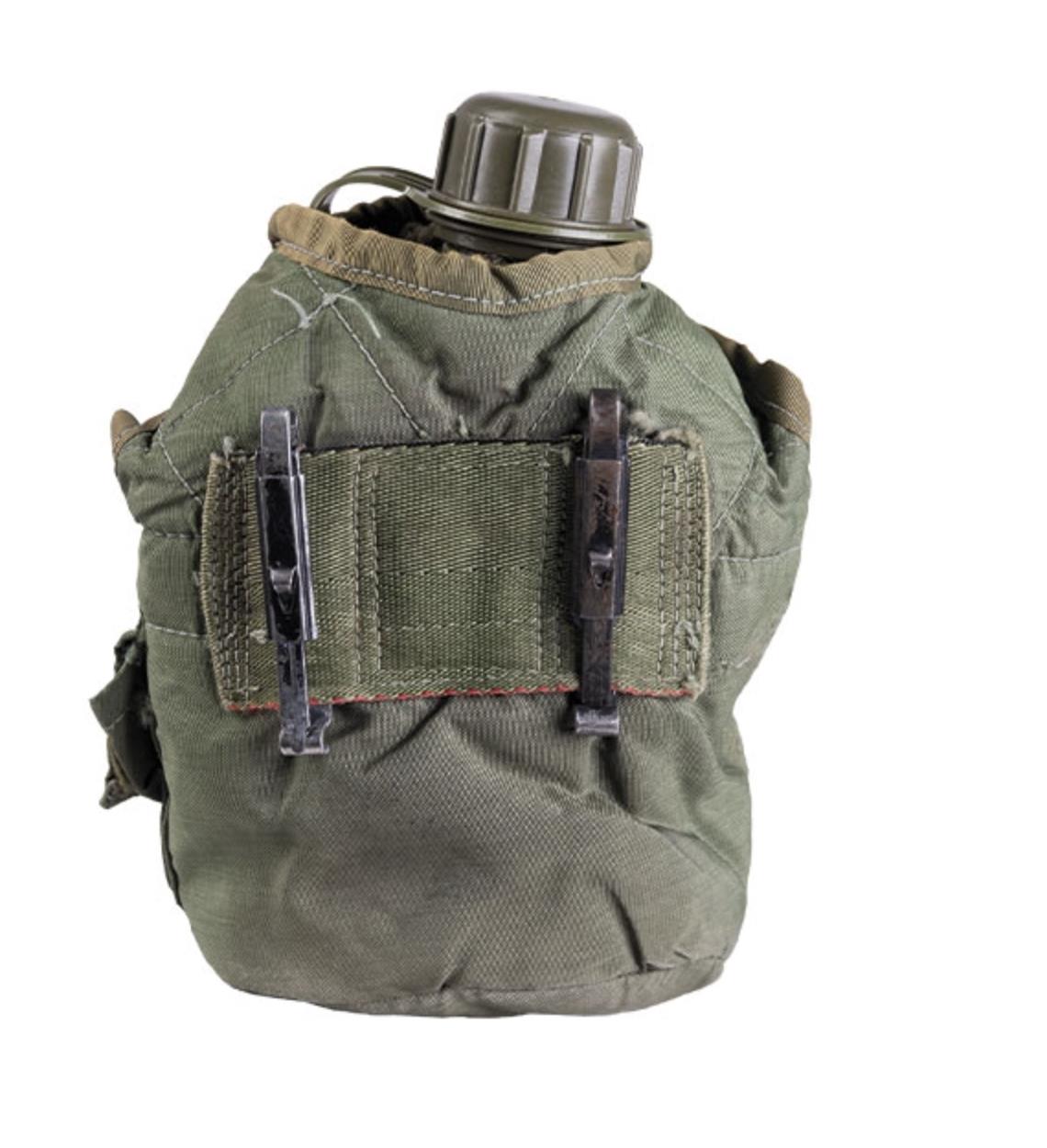 Genuine US army 1 quart water bottle canteen field flask olive green ...