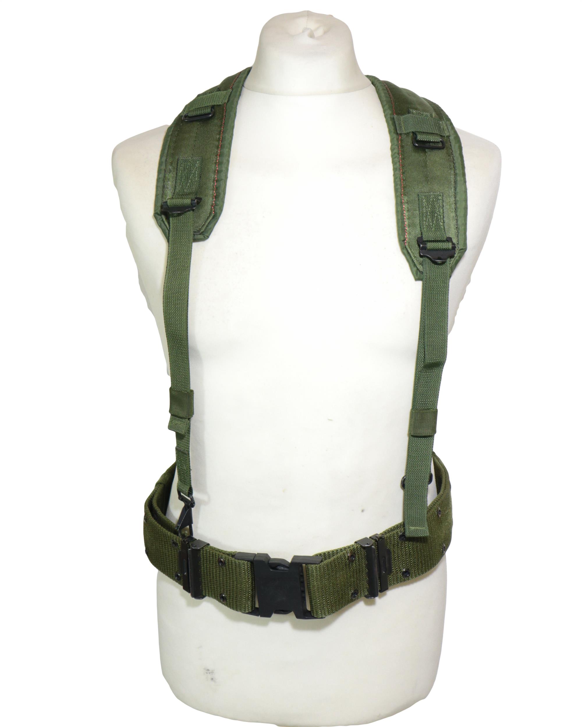 Genuine US Army Webbing Set with Belt optional Water Bottle GRADE 1 ...