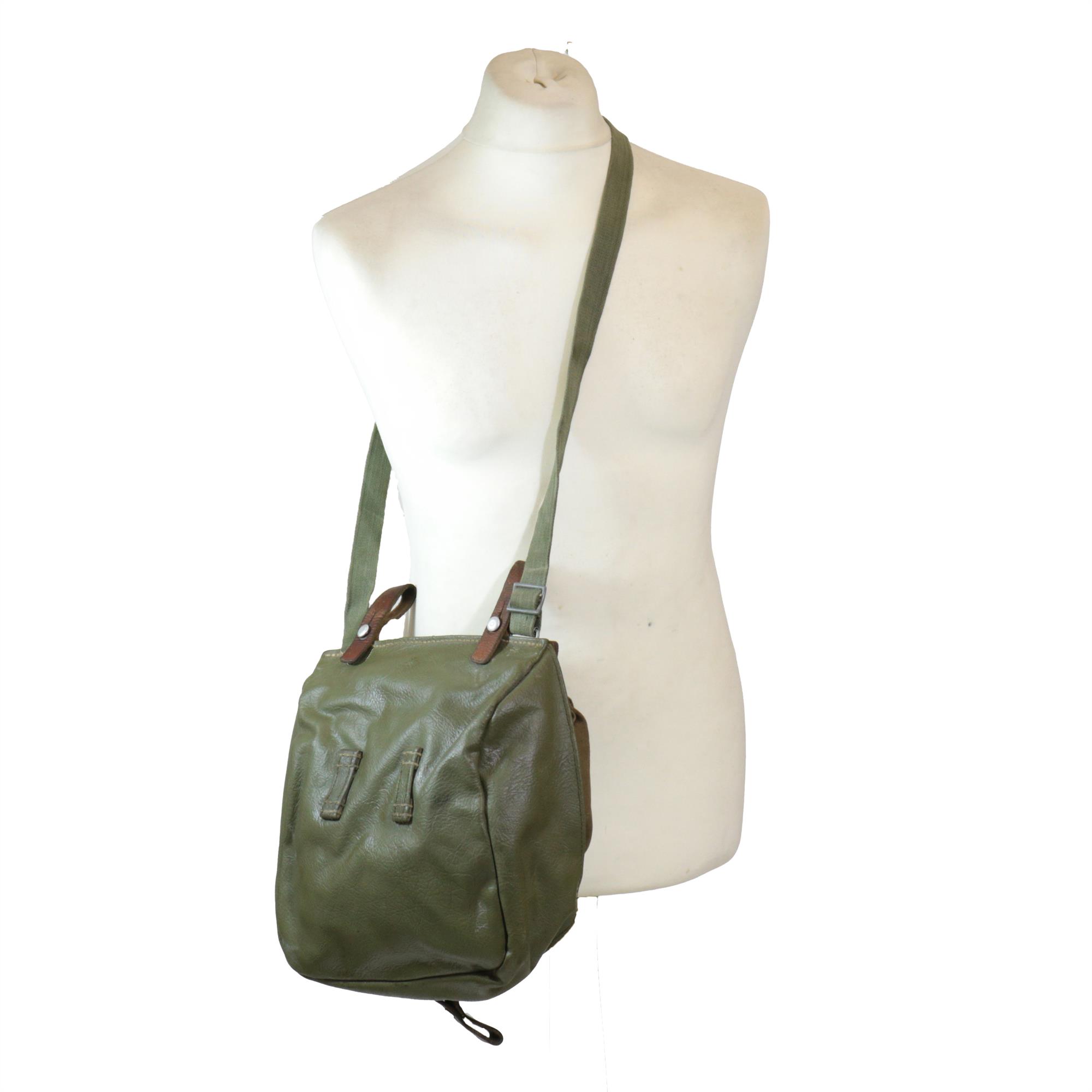 Genuine Vintage Swiss Army Surplus Canvas and Leather Bread Shoulder ...