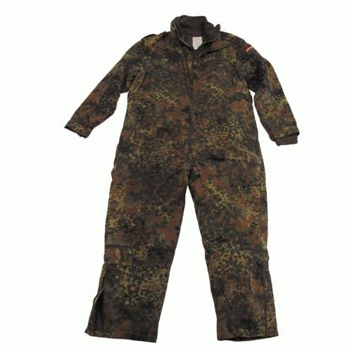 German army surplus tank crew overalls coveralls flecktarn camouflage ...