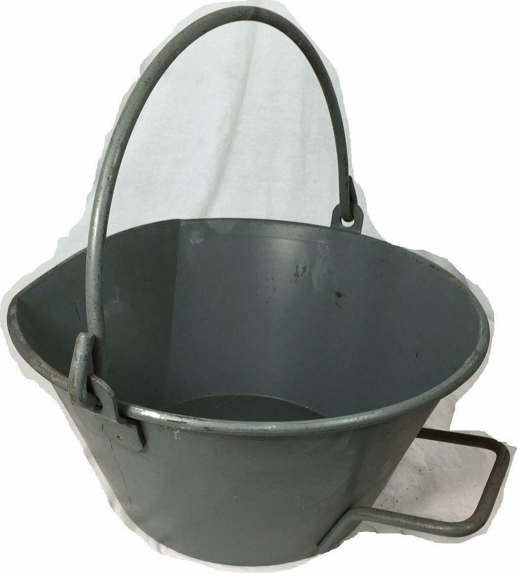 HEAVY DUTY Swiss army surplus all metal 12 litre bucket with handle ...