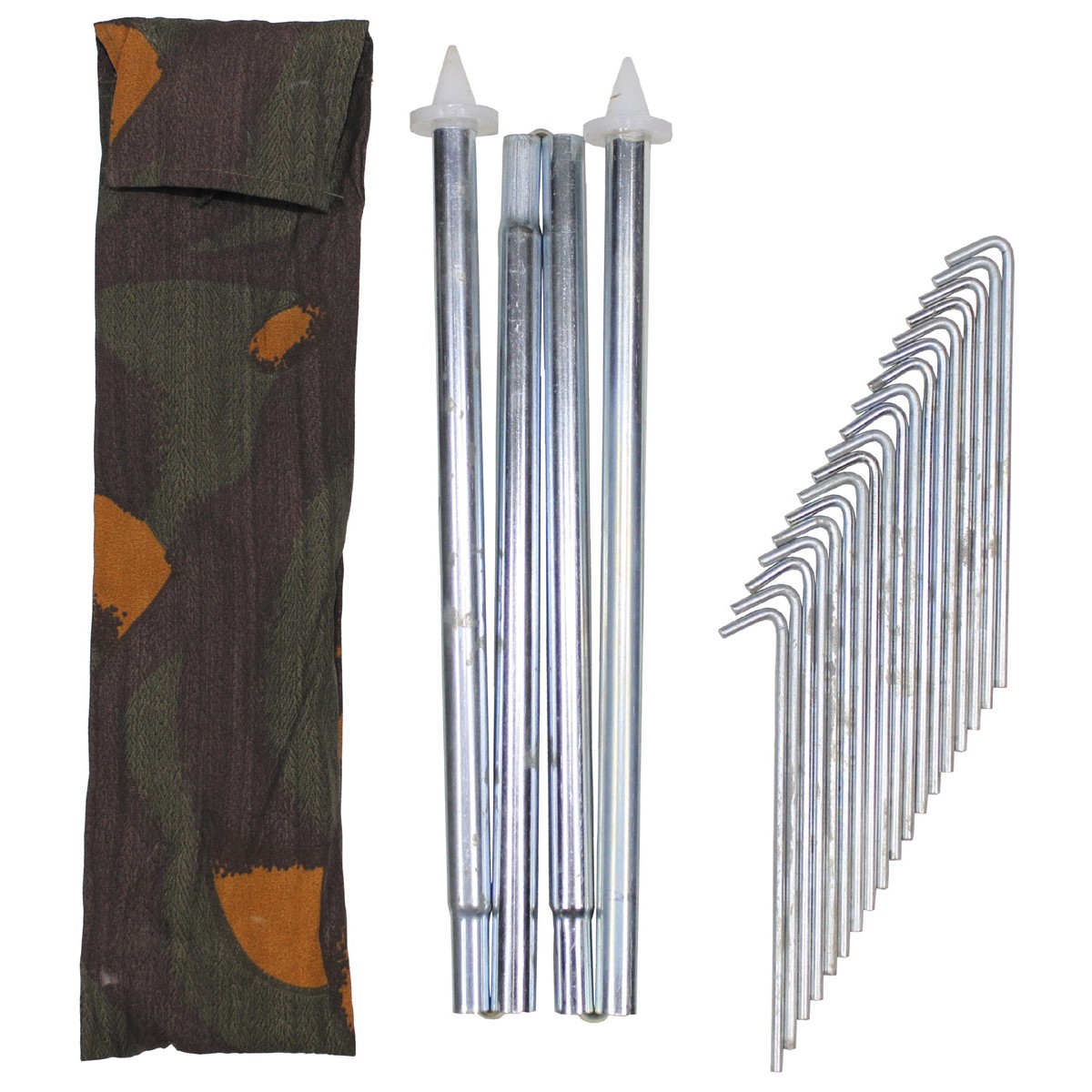 Hungarian Army Surplus Aluminium Tent Poles Pegs Excellent condition ...