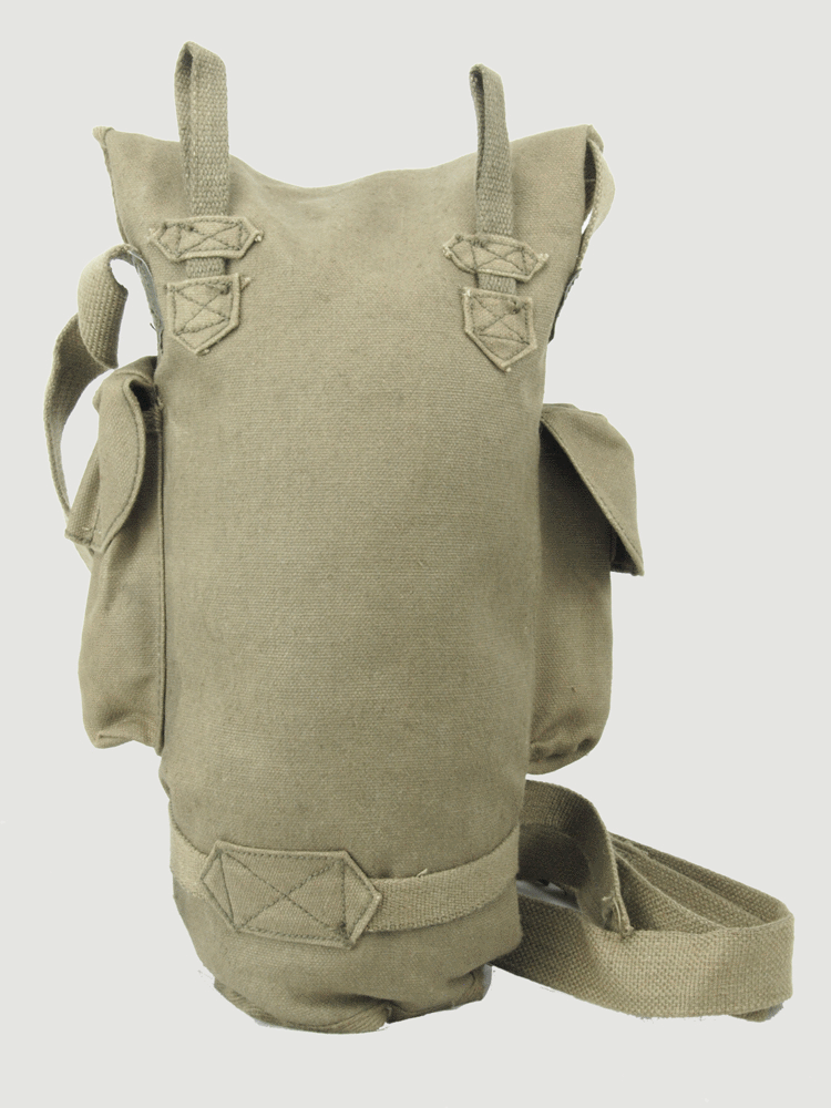 Italian army surplus vintage cotton canvas gas mask bag ring - Surplus ...