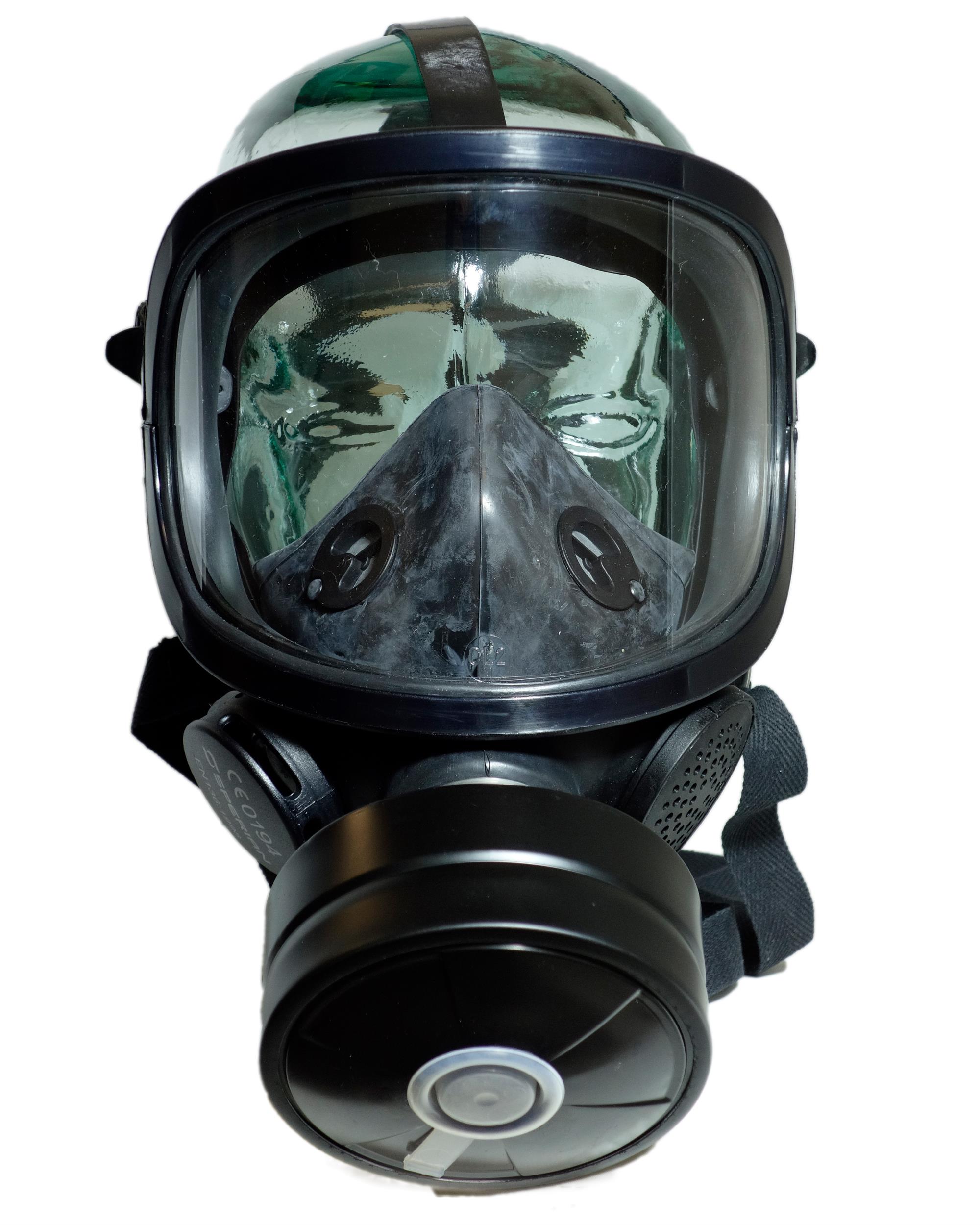 POLISH ARMY NBC PANORAMIC FERNEZ GAS MASK RESPIRATOR + FILTER UNISSUED ...