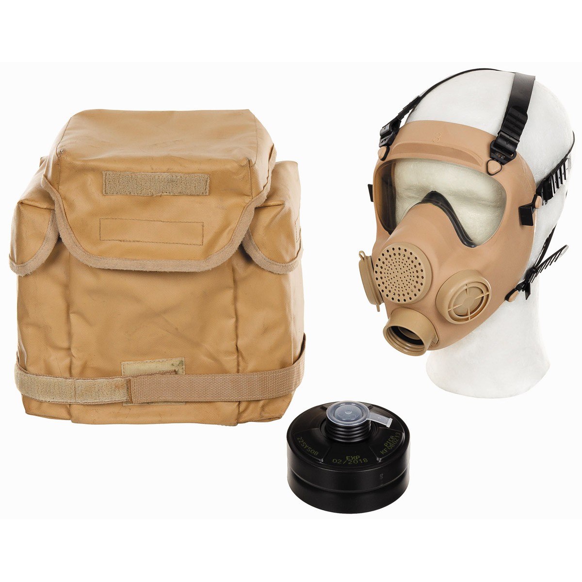 Polish Army Surplus MP5 Gas Mask Khaki Used - Surplus & Lost