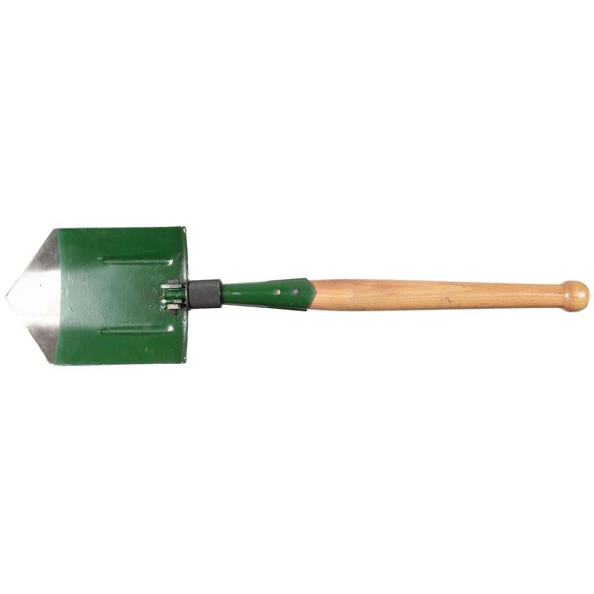 Romanian Army Surplus Folding Shovel Green Type Wooden Handle - Surplus ...