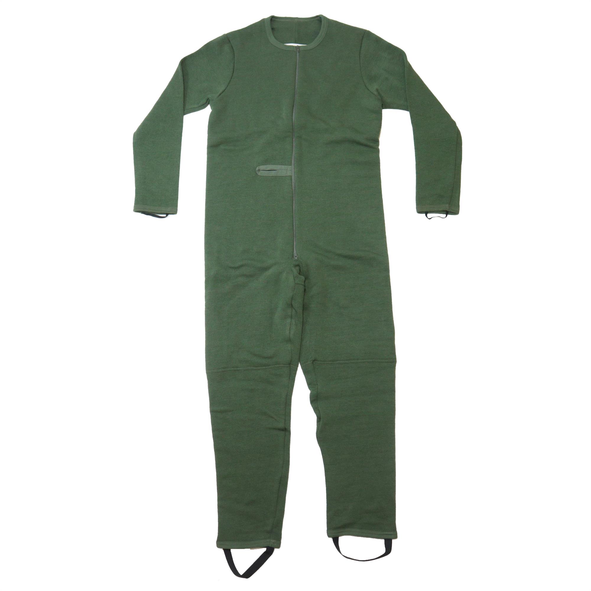 Thermal Beaufort Olive RAF Aircrew WOOL Thermal Zip up Suit Longie ...