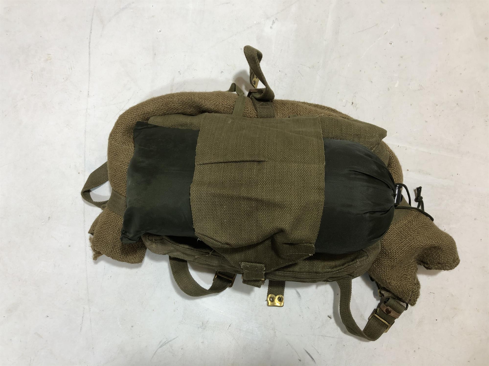 Vintage canvas army surplus small rucksack backpack NEW/OLD stock ...