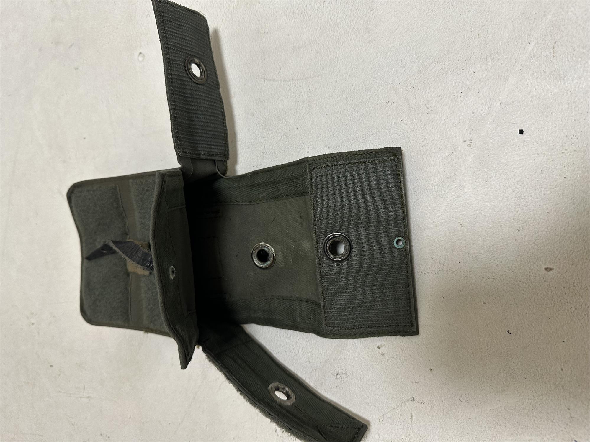 Vintage French army surplus canvas webbing / utility pouch - Surplus & Lost