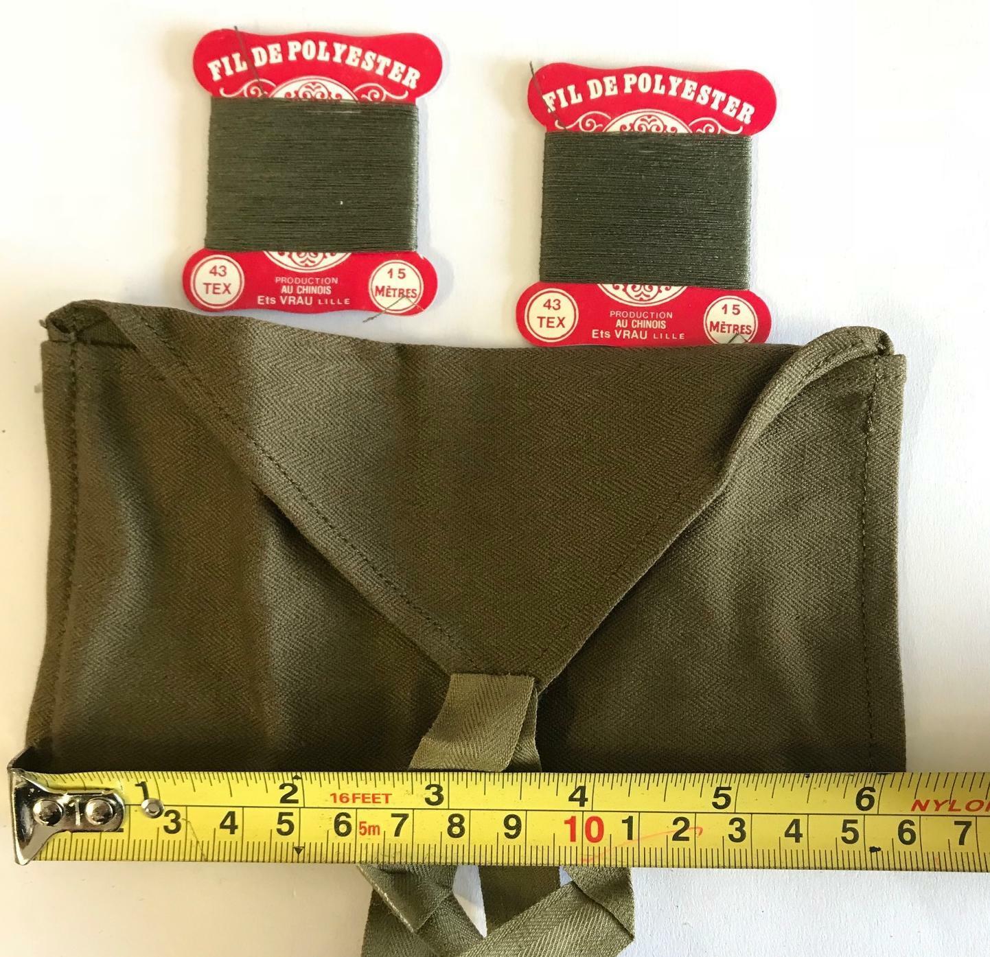 Vintage french military surplus sewing pouch plus thread - Surplus & Lost