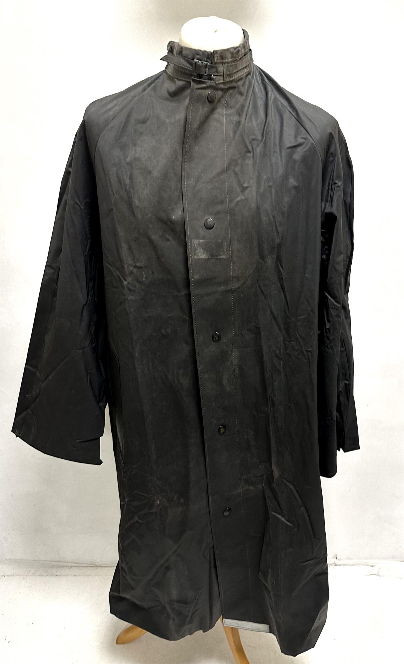 Vintage Swedish army military surplus black rubberised waterproof long ...