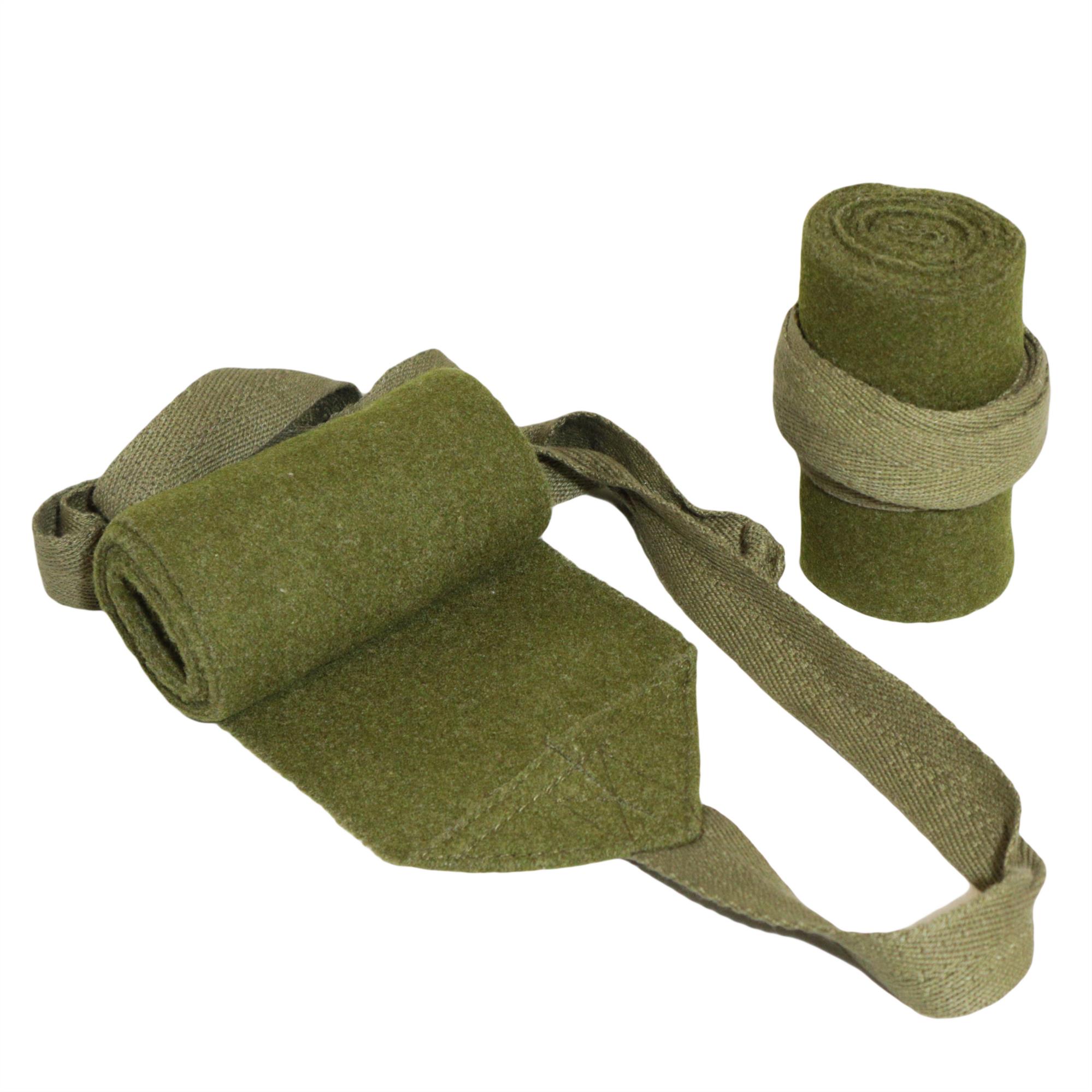 WW2 British Army Style 1940s Wool Puttees Olive Green Wrap Repro ...