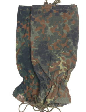 Genuine German army surplus flecktarn camouflage gaiters - Surplus & Lost
