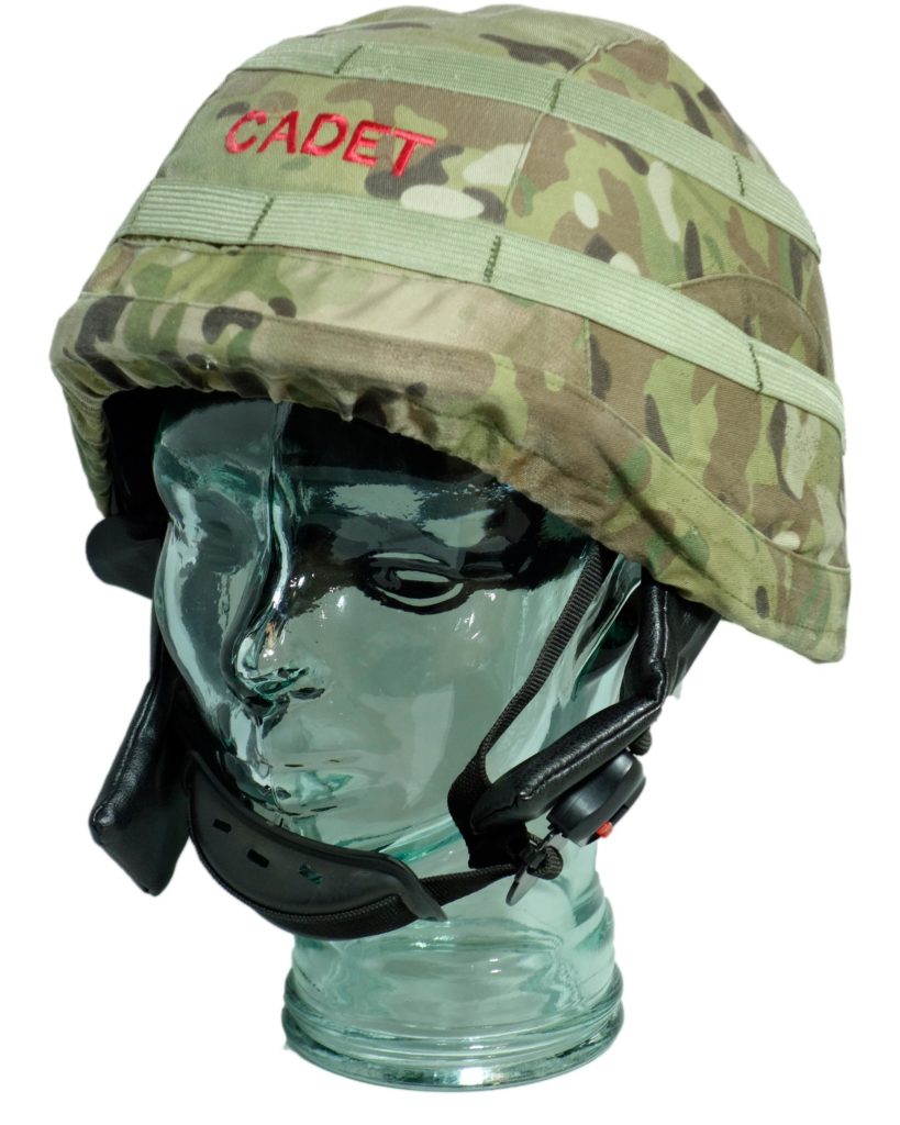 British army surplus black cadet / training helmet PLUS cadet cover ...