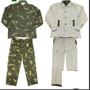 Finnish army surplus M62 reversisble jacket trousers snow camo suit ...