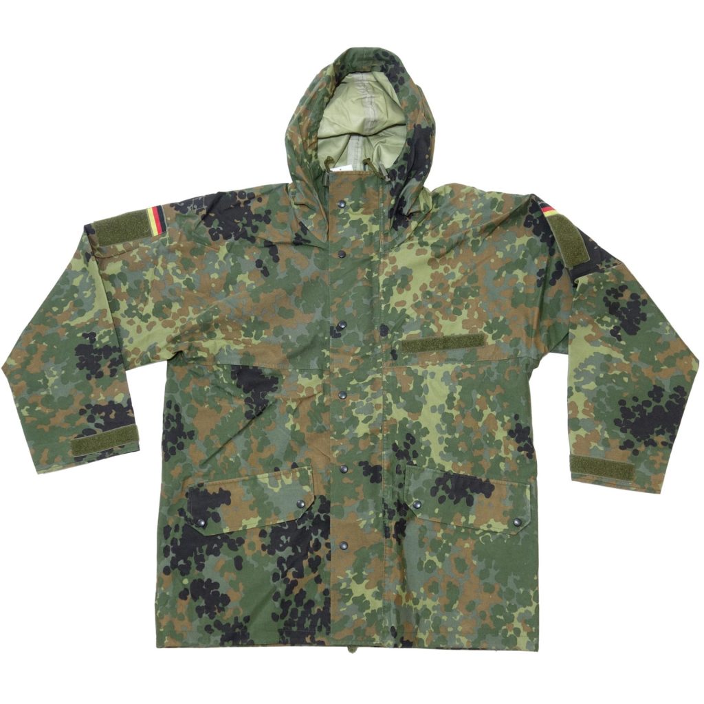 German Army Bundeswehr Flecktarn Camouflage Waterproof Jacket Coat ...