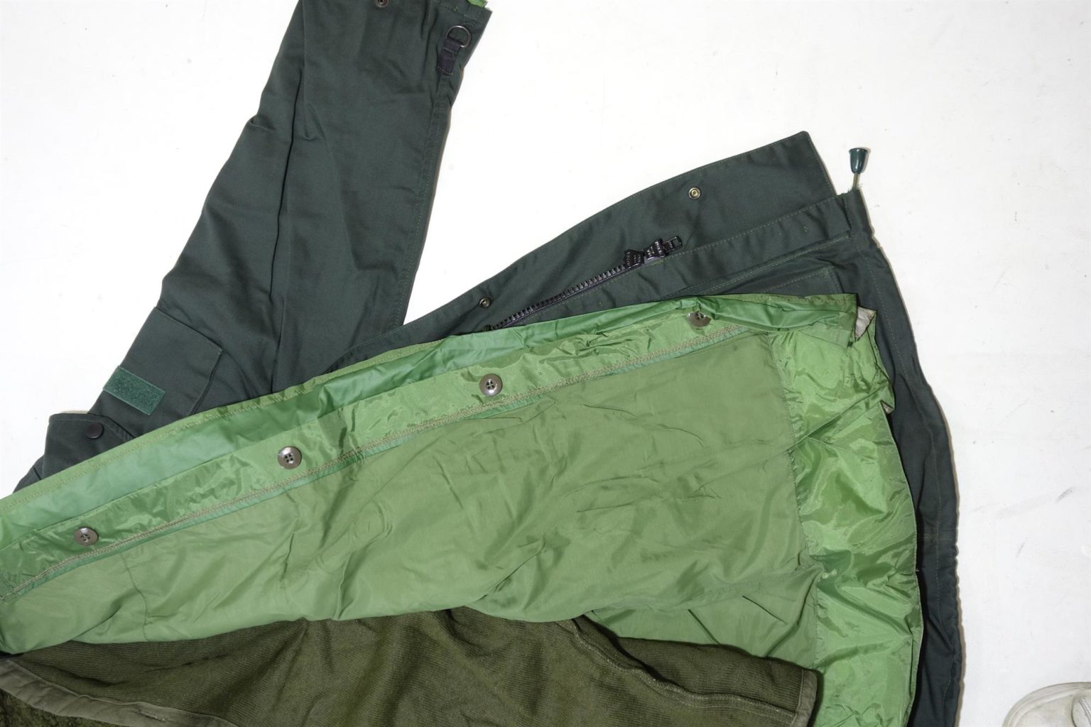 Dutch army surplus 3 layer lined waterproof green parka goretex ...