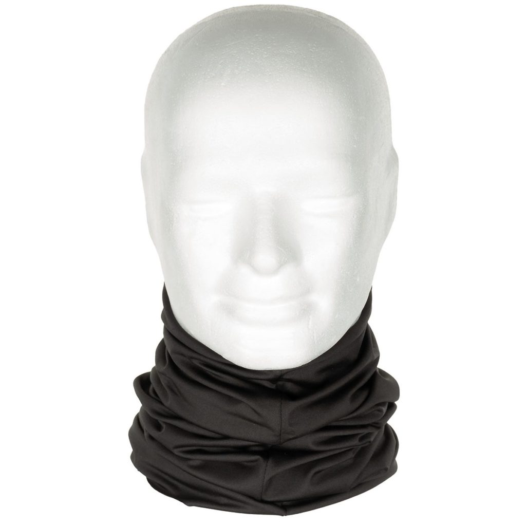 Black Elasticated Headover Neck Gaiter Snood BRAND NEW - Surplus & Lost