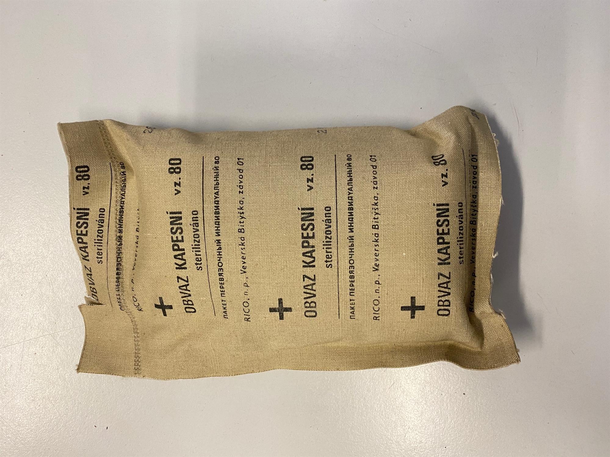 East European army surplus combat field wound compression dressing ...