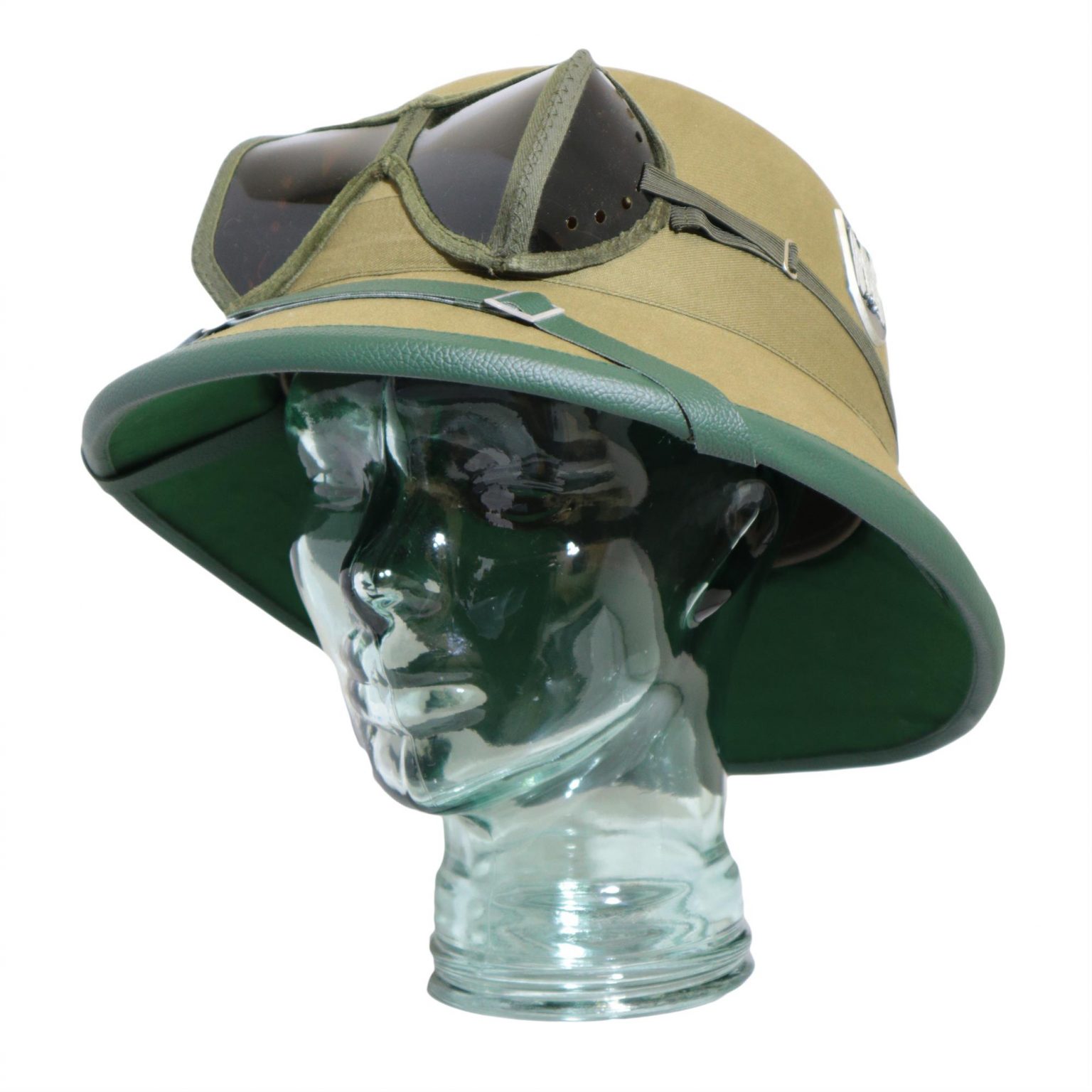 German Army WW2 Style Repro Pith Helmet Tropical With Goggles - Surplus ...