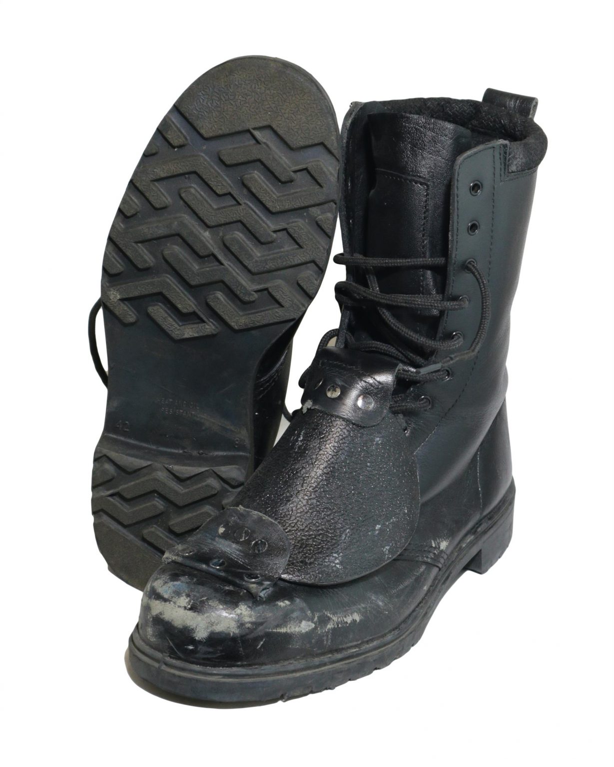 British Army Surplus Leather Combat Boots with Protective Shell ...