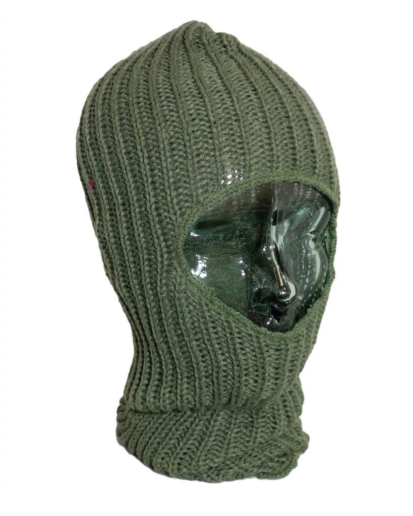 East German army surplus comfy cosy wool mix olive green balaclava ...