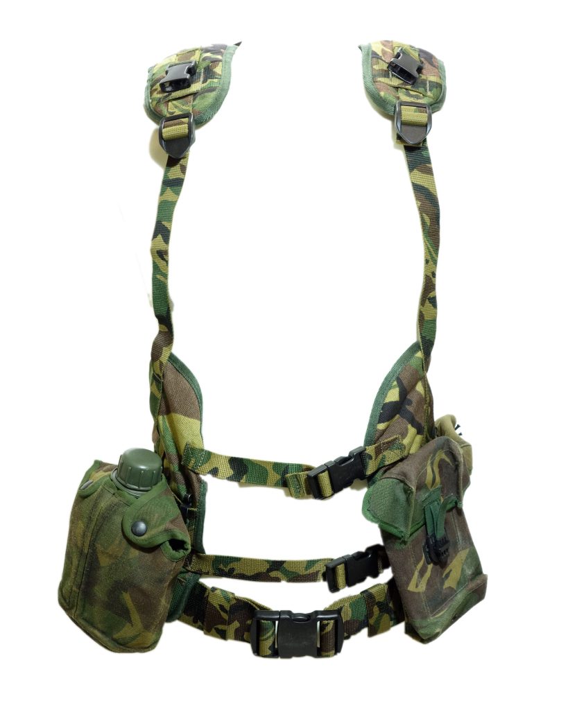 Dutch army surplus Wooldand DPM camo webbing yoke set - Surplus & Lost